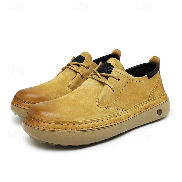 Men's Casual Daily Outdoor Microfiber Warm Slip Resistant Lace-up ...