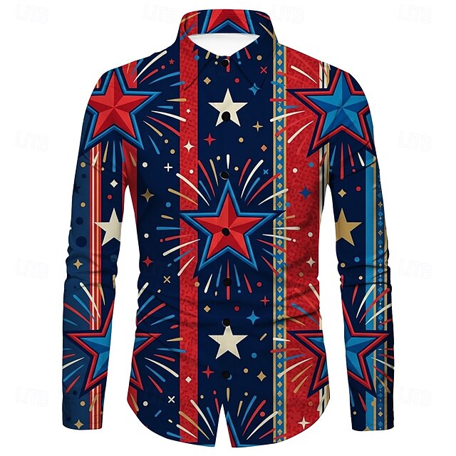 American 250 Retro Vintage 1970s Shirt Aloha Shirt Long Sleeves Hippie ...