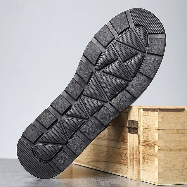 Men's Minimalist Classic PU Leather Comfortable Slip Resistant Loafer ...