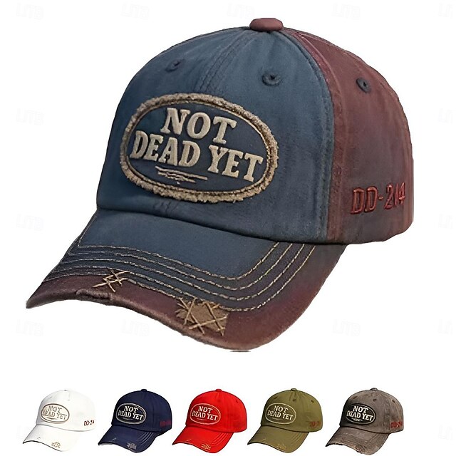 NOT Dead Yet Vintage Washed Baseball Cap, DD-214 Embroidered Cap ...