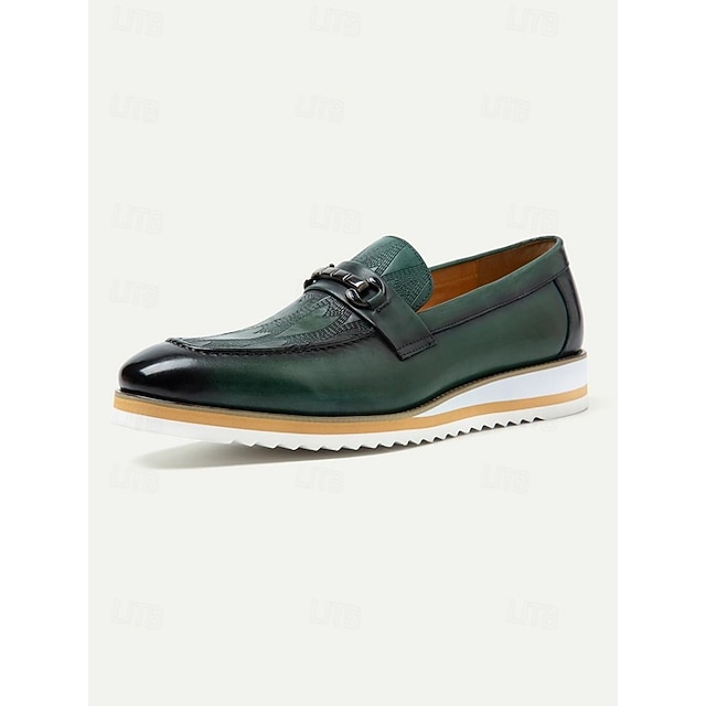 Men's Casual Wedding Leather Comfortable Slip Resistant Breathable ...