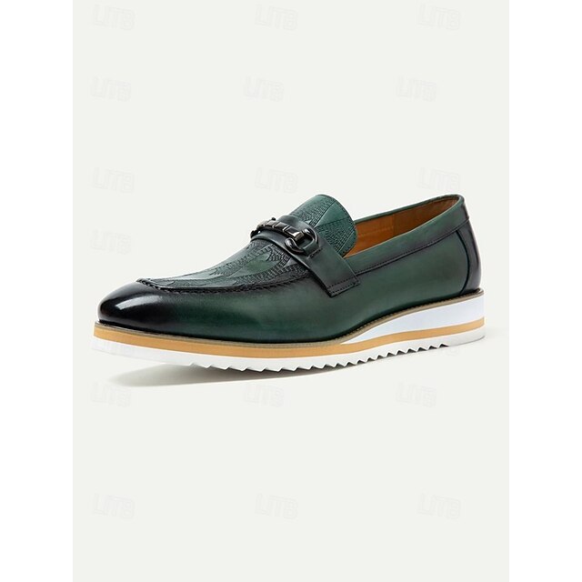 Men's Casual Wedding Leather Comfortable Slip Resistant Breathable ...