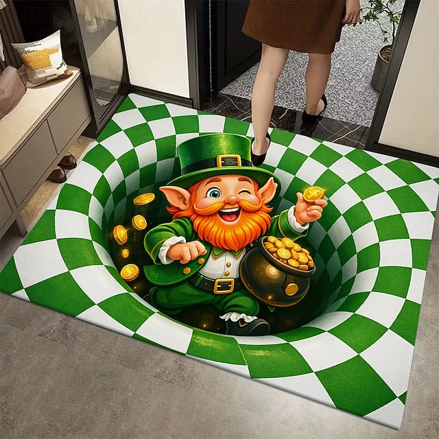 St Patrick's Day 3D Optical Illusion Rug 2D Flat Print Doormat ...