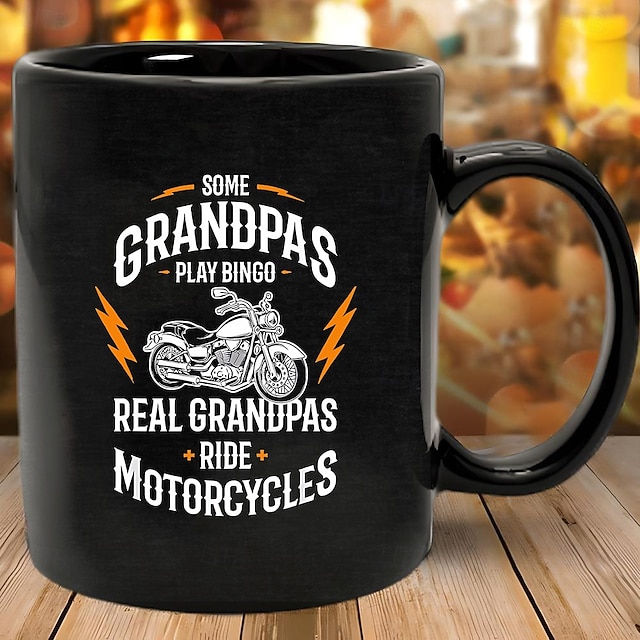 Funny Gift Mug "Some Grandpas Play Bingo Real Grandpas Ride Motorcycles ...