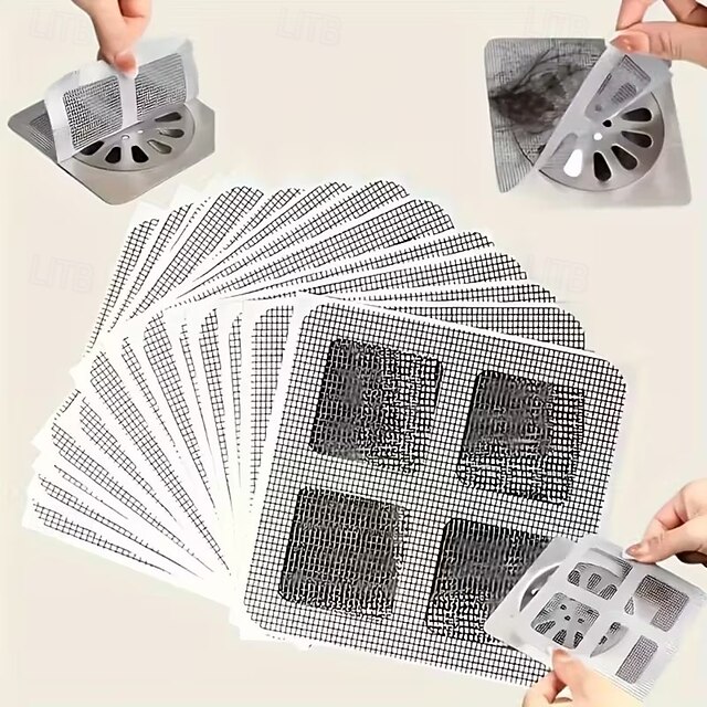 20/50 Pcs Shower Hair Catcher, Metal Mesh Drain Filter, Easy to Use and ...