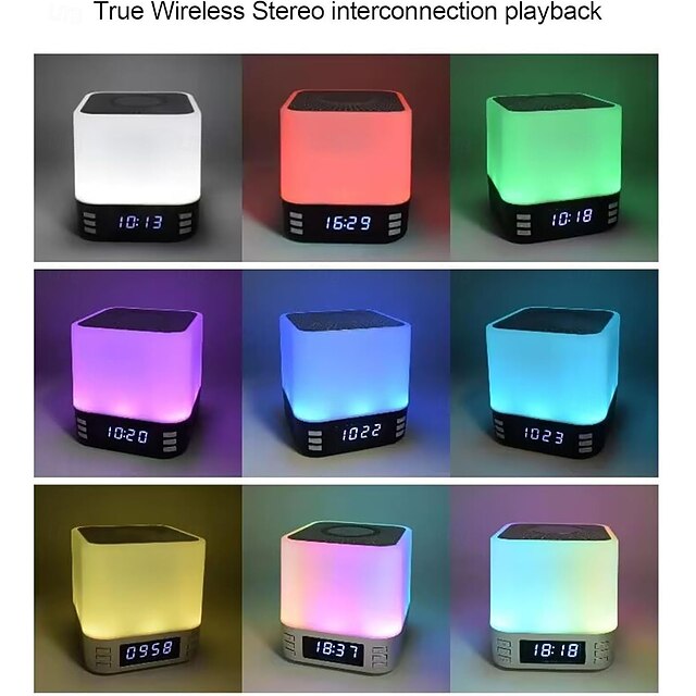 Clock Speaker Wireless Charger with Bluetooth, Digital Alarm Clock ...