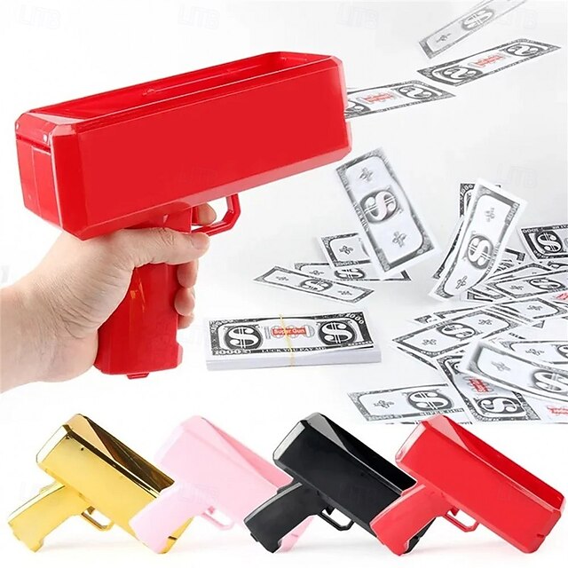 Shoot Money Gun Toy Funny Party Game Banknote Shoot Pistol Paper Money ...