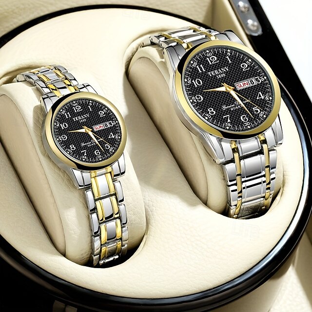 His and Hers Couple Watches Set, Matching Wristwatches for Him and Her ...