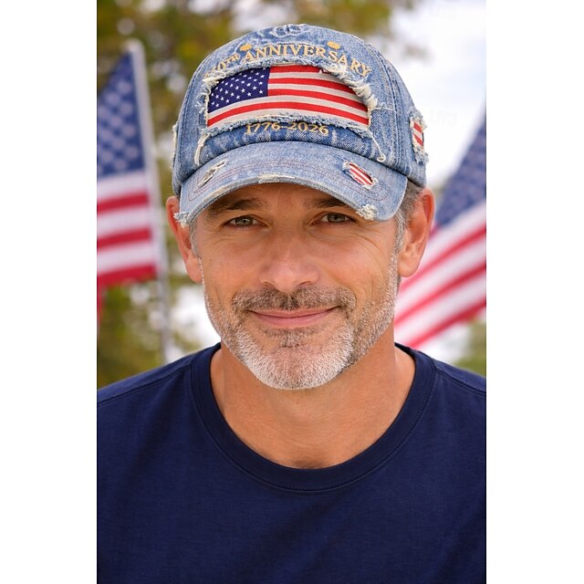 American 250 250th Anniversary USA Baseball Cap American Flag Patriotic ...