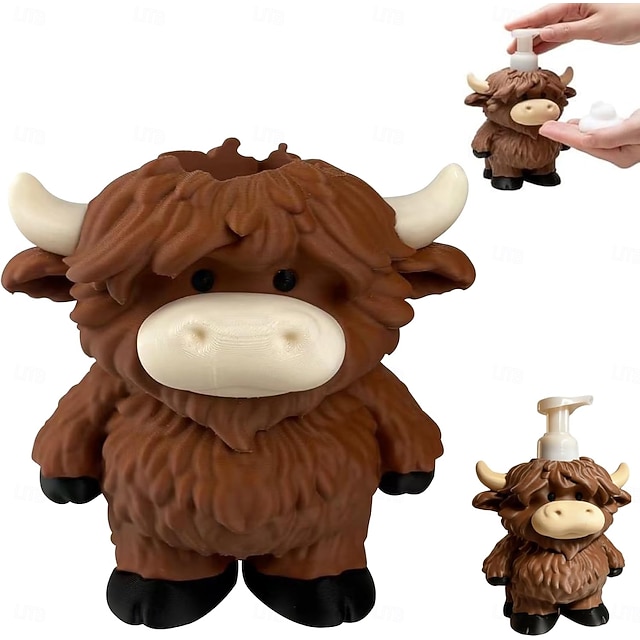 Highland Cow Soap Dispenser, Adorable Highland Cow Bottle for Hand Soap ...