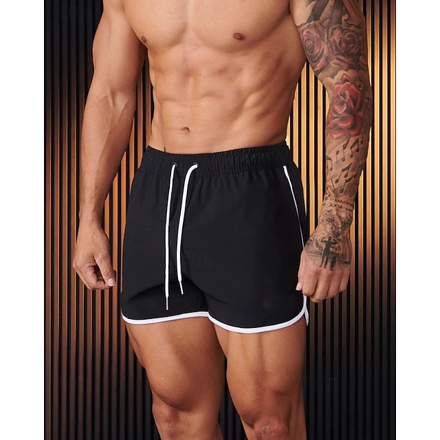 Men's Running Shorts Athletic Shorts Gym Shorts Drawstring Pocket ...