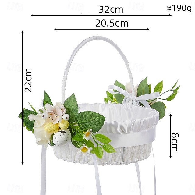 2 Pack Spring Outing, Hand-Held Flower Basket, Easter Fruit Basket ...