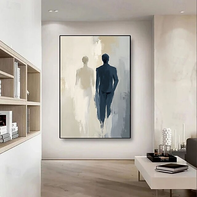 Abstract Silhouette Painting Painting Minimalist Male Figure Wall Art ...