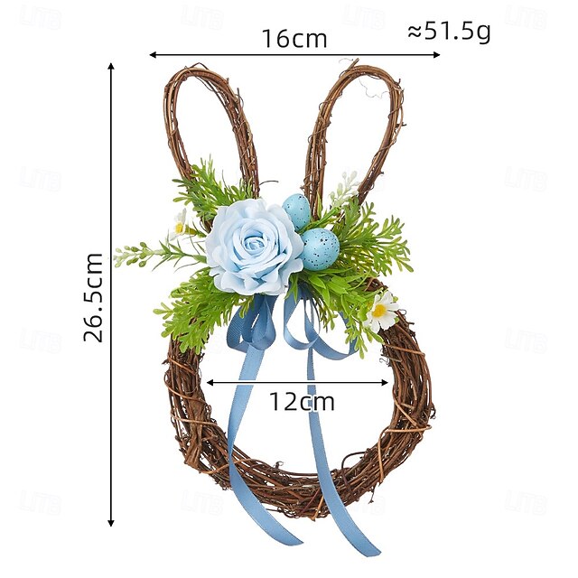 3 Pack Easter Vine Weaving Rabbit Simulation Flower Green Plant Rabbit ...