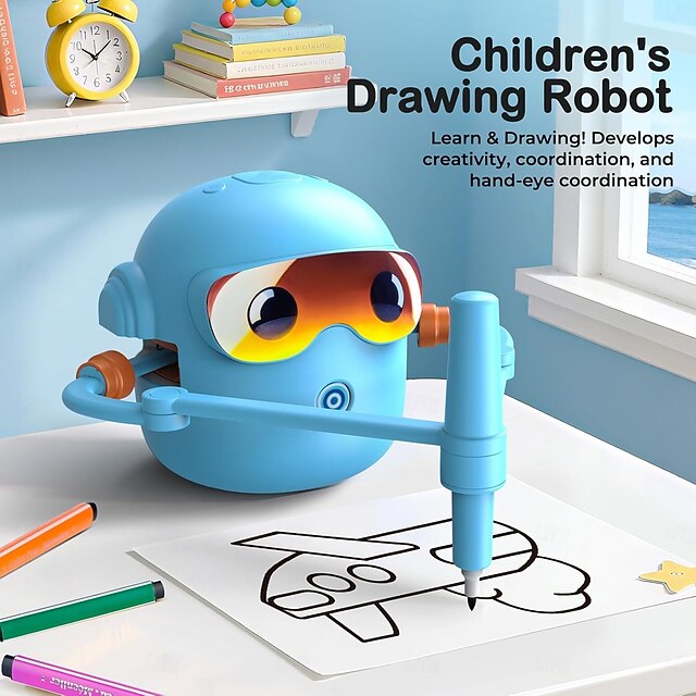 Drawing Robot for Kids Montessori Painting Toys Voice Interactive ...