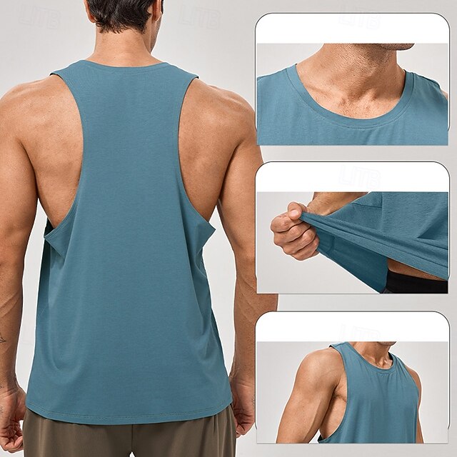 Men's Workout Tank Top Running Tank Top Gym Tank Top Sleeveless Top ...