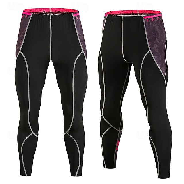Men's Running Pants Compression Tights Leggings Sports Baselayer ...