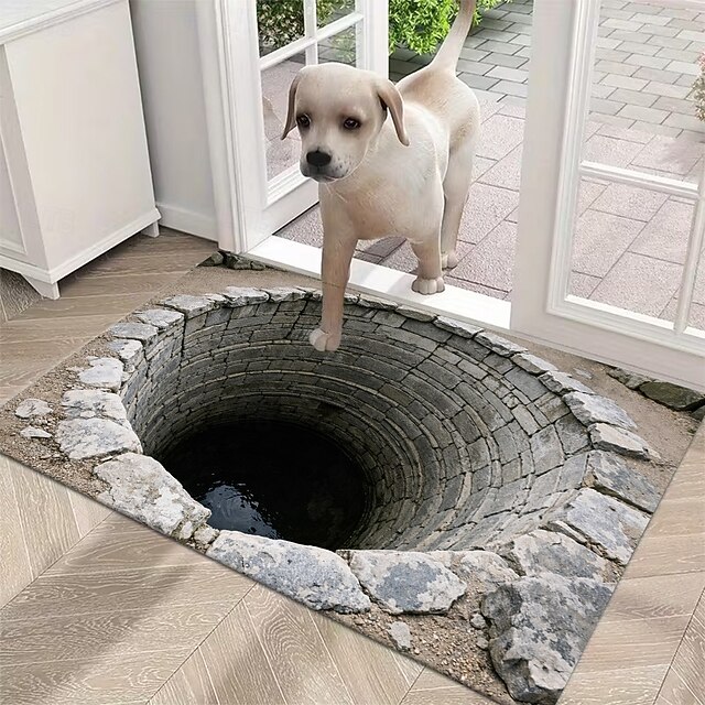 3D Optical Illusion Doormat 2D Printed Deep Well Design for a Striking ...
