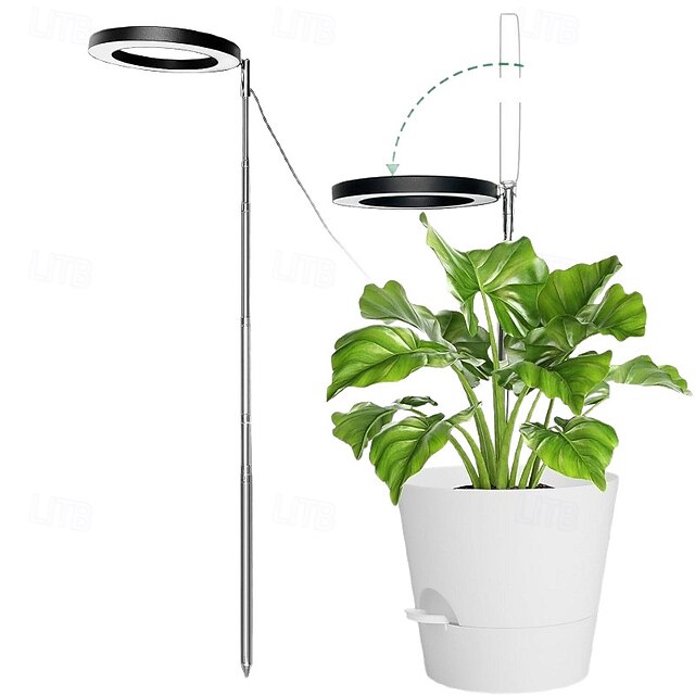 LED Full Spectrum 6-Inch Angel Ring Plant Grow Light, Adjustable ...