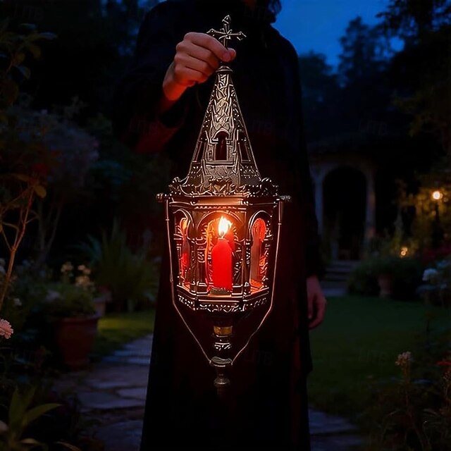 19th Century Antique Hanging Lantern, Vintage Gothic Candle Holder ...