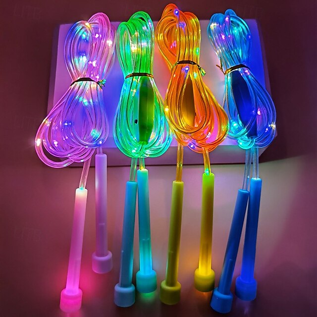 LED Light-Up Jump Rope for Kids, Adjustable Length Glowing Skipping ...