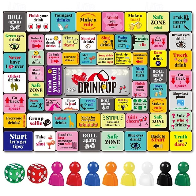 Adult Drinking Board Game - Hilarious Adult Party Games for Game Night ...