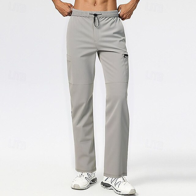 Men's Cargo Pants sport pants Drawstring Zipper Pocket Bottoms Casual ...