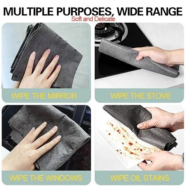 20 Pcs Thickened Magic Cleaning Cloth, Microfiber Streak Free Cleaning ...