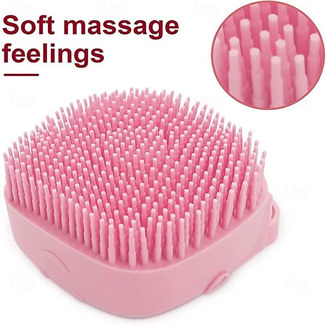 Pet Bath Brush, Soft Silicone Pet Shampoo Massage Dispenser Grooming ...
