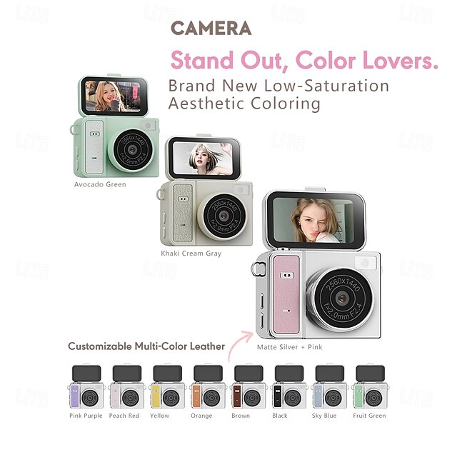 New S162 Retro Mini Digital CCD Camera with Flip Screen for Campus ...