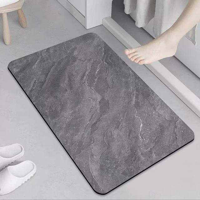 Absorbent Diatomite Soft Bath Mat Non-Slip Bathroom Floor Mat for ...