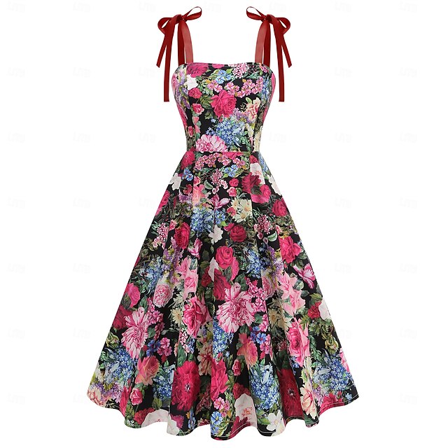 Élégant Classique Années 1950 Robe Trapèze Robe trapèze Robe Évasée ...