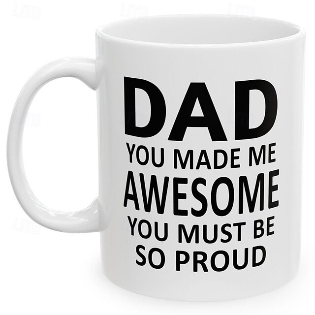 Funny Gift Mug for Dad Father's Day Surprise Ceramic Coffee Cup Dad You ...