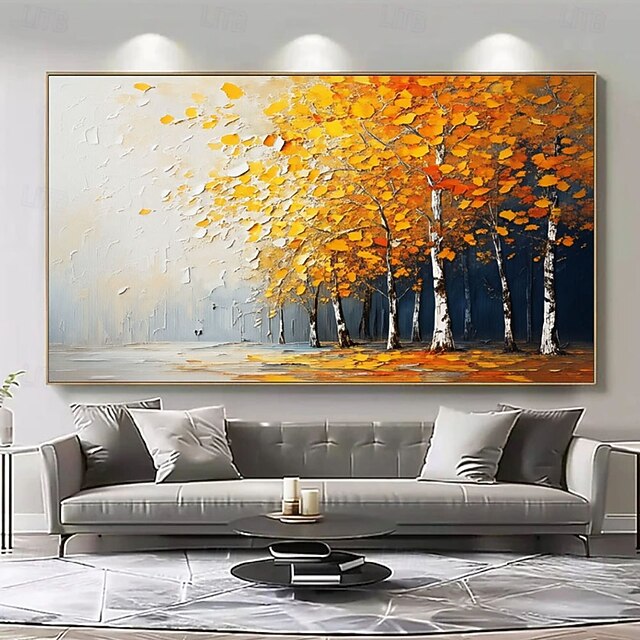 oil painting handmade Autumn Forest Painting Abstract Landscape Forest ...