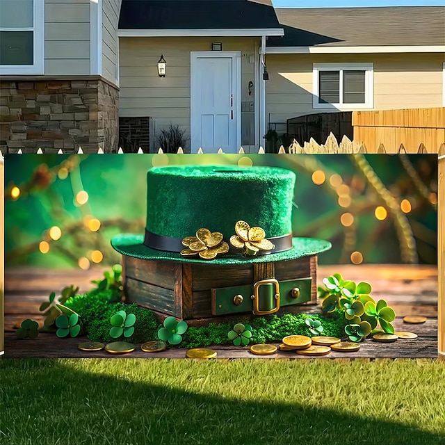 St. Patrick's Day Tapestry Garage Door Cover Large Hanging Backdrop ...