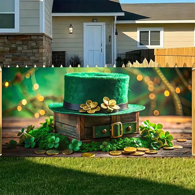 St. Patrick's Day Tapestry Garage Door Cover Large Hanging Backdrop ...