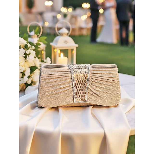 Women's Sequined Polyester Evening Clutch – Multiple Colors – Chain ...