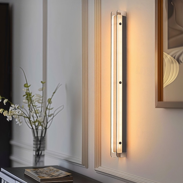 Minimalist Long Wall Lamp, 60cm/80cm Modern LED Background Wall Lamp ...