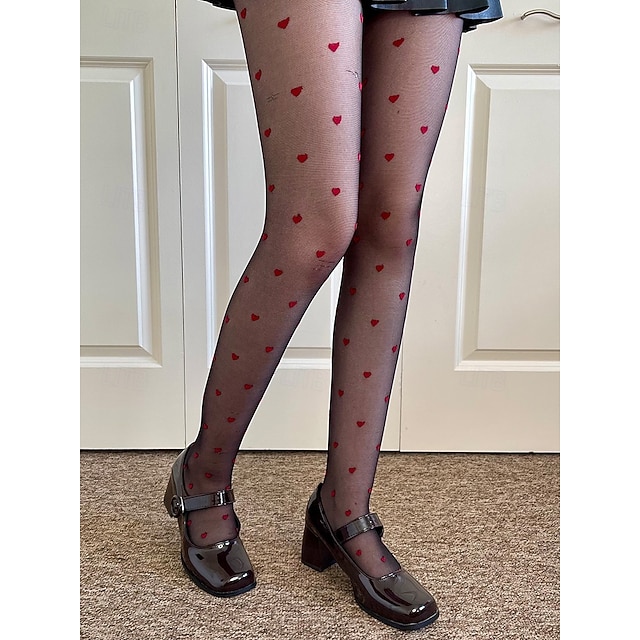 Women's Hosiery Tights Faux Silk Heart Elegant Daily Sexy 2026 - $9.99