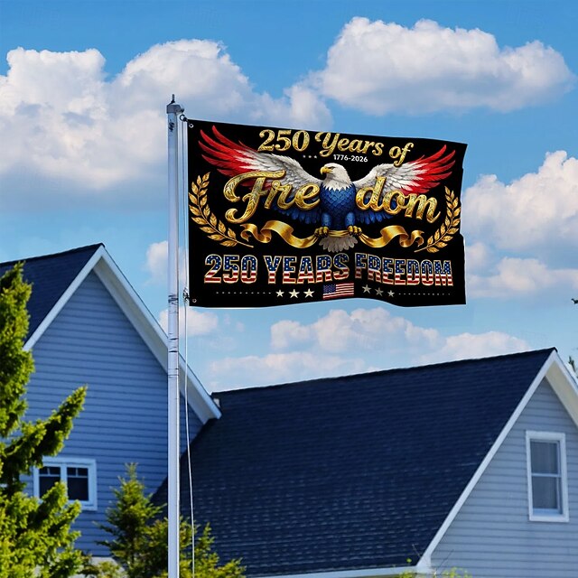 250 Years of Freedom Commemorative Flag Majestic Eagle with ...