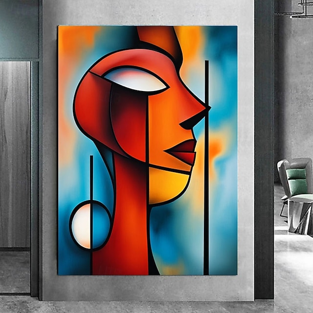 oil painting handmade Lovely Lady Cubism African Canvas Painting ...