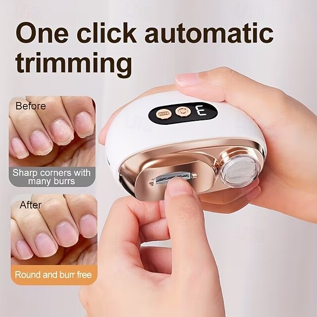 Smart Electric Nail Clipper 2-in-1 Nail Polisher and Trimmer, USB ...