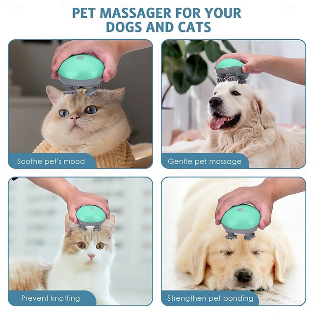 Upgraded Handheld Pet Massager for Dogs and Cats, Electric Cat Massager ...
