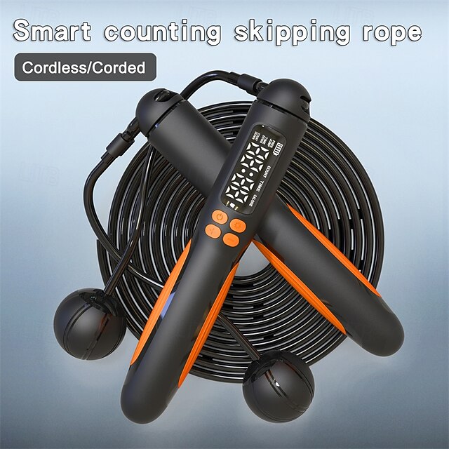 Smart Jump Rope with Counter Cordless Weighted Skipping Rope Adjustable ...