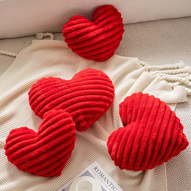 Heart Pillow White Pink Throw Pillows Decorative Pillows.Heart Shaped ...