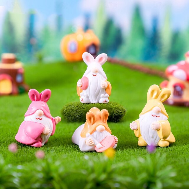 7 Pack Micro Landscape Creative Cute Easter Dwarf Doll DIY Decoration ...