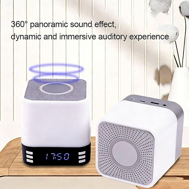 Clock Speaker Wireless Charger with Bluetooth, Digital Alarm Clock ...