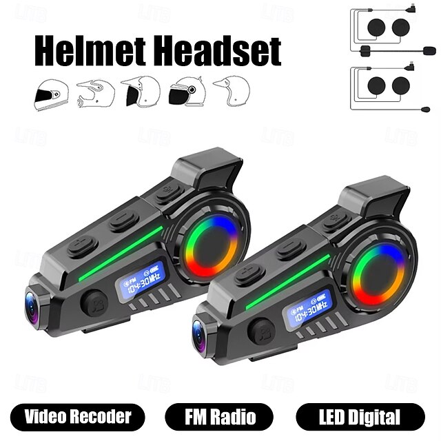 New K19 Helmet Headphones, Dash Cam, Bluetooth Speaker, FM Radio ...