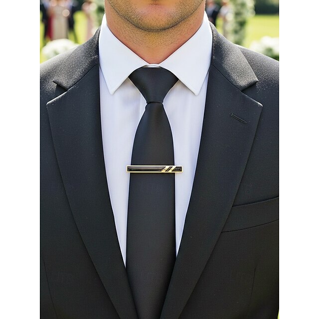 Men's Alloy Tie Clip, Multiple Colors, Stylish Design for Weddings ...