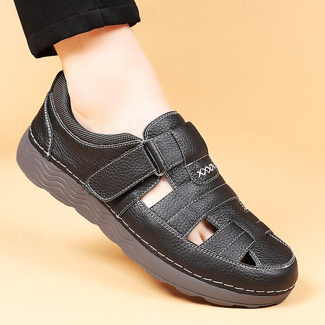 Men's Faux Leather Tan Fisherman Sandals – Breathable Summer Shoes for ...